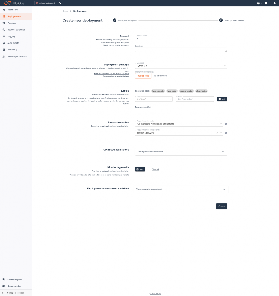 New UbiOps features – June 2021 - UbiOps